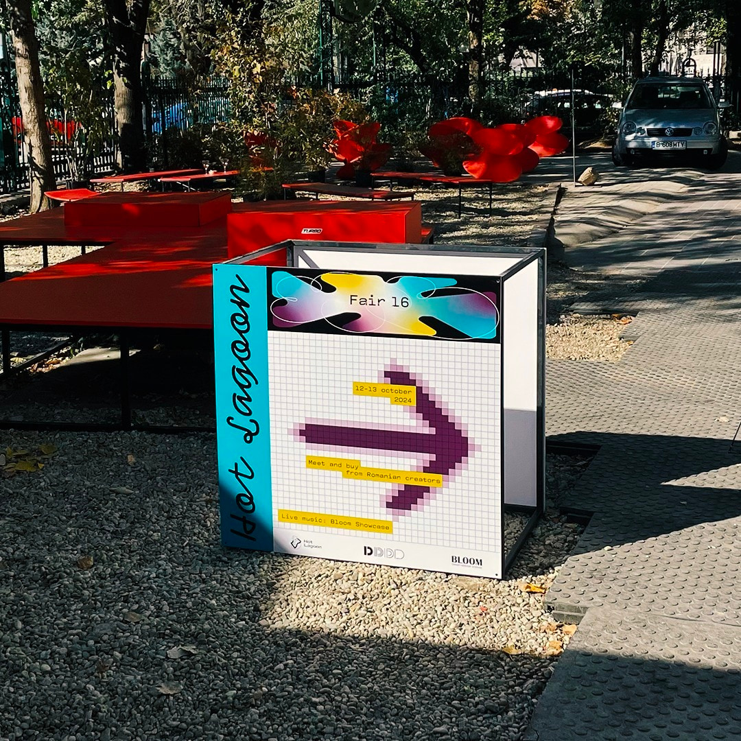 “Hot Lagoon 16”, 2024, by Eleni Dafini Bacula - typo/graphic posters