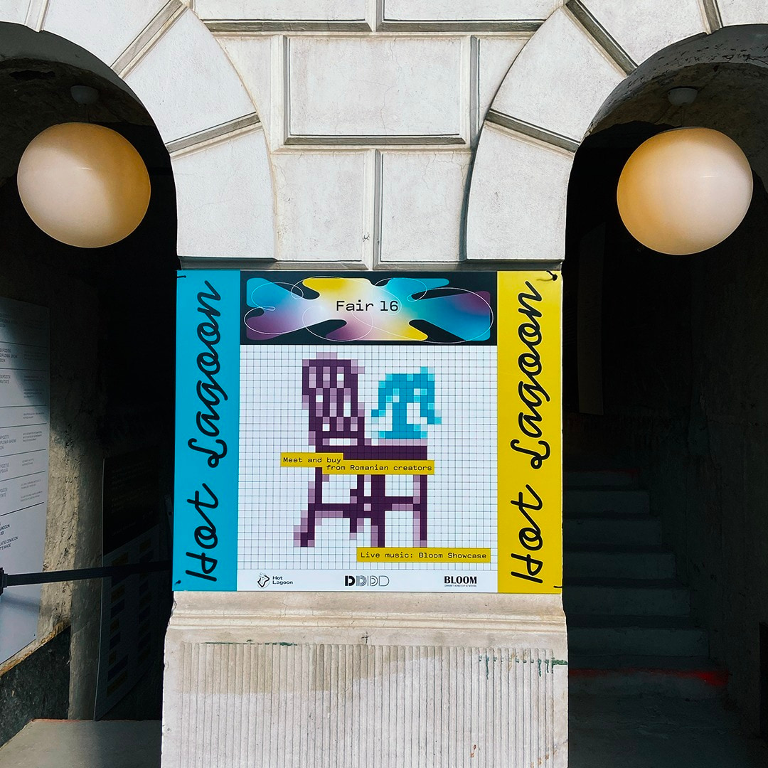 “Hot Lagoon 16”, 2024, by Eleni Dafini Bacula - typo/graphic posters