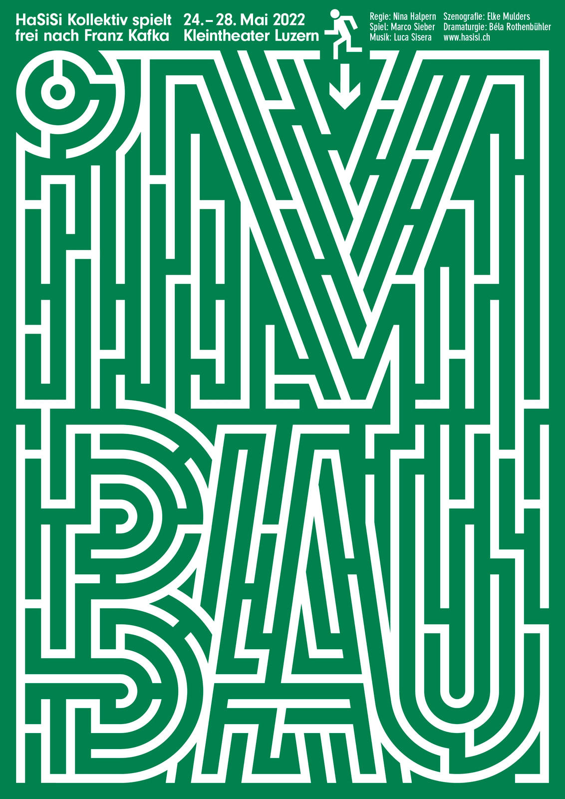 “im Bau (in the Burrow)”, 2022, by Erich Brechbühl - typo/graphic posters