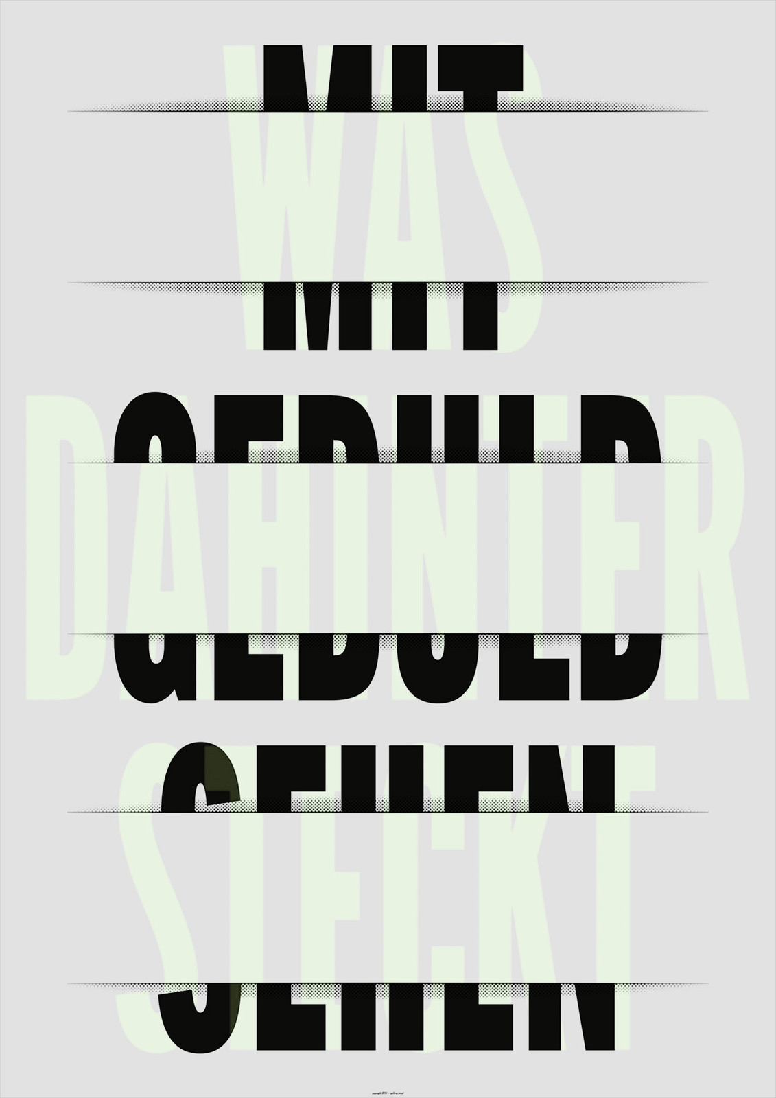 “Seeing what's behind”, 2015, by Götz Gramlich - typo/graphic posters