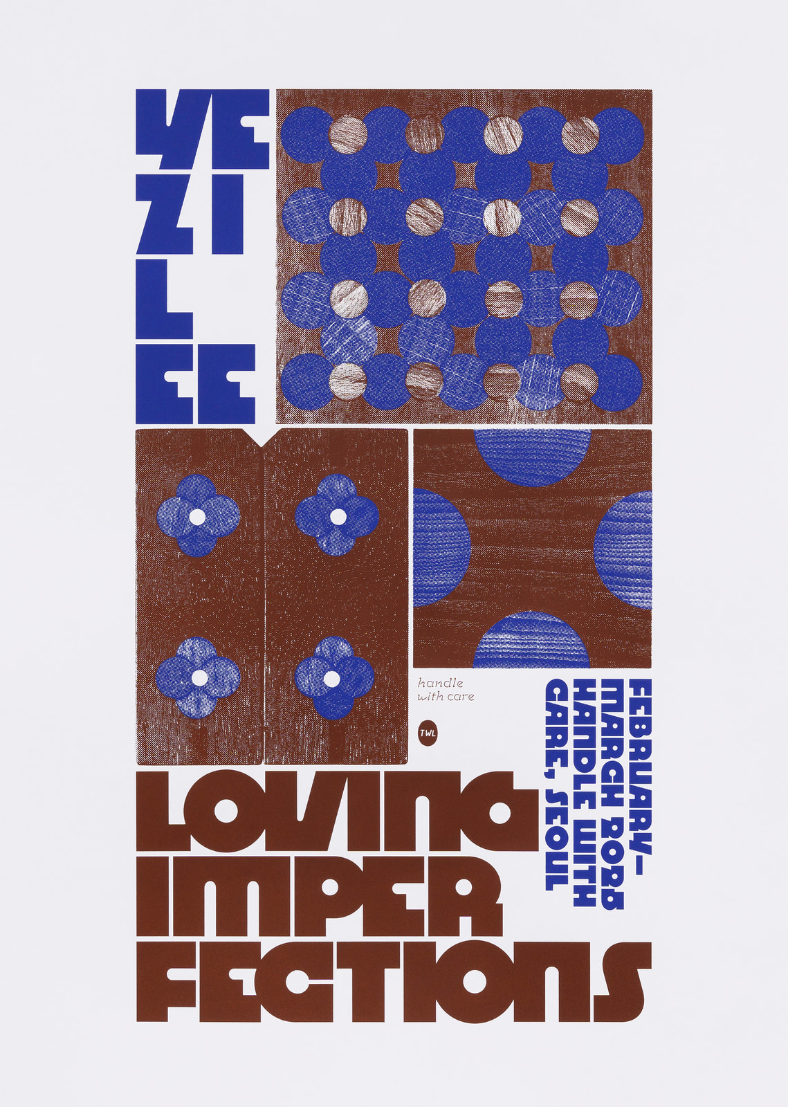 “Loving Imperfections”, 2025, by Jaemin Lee - typo/graphic posters