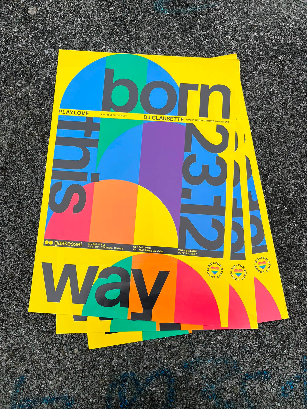 “Born This Way (LGBTQI) ”, 2022, by Kai Matthiesen - typo/graphic posters