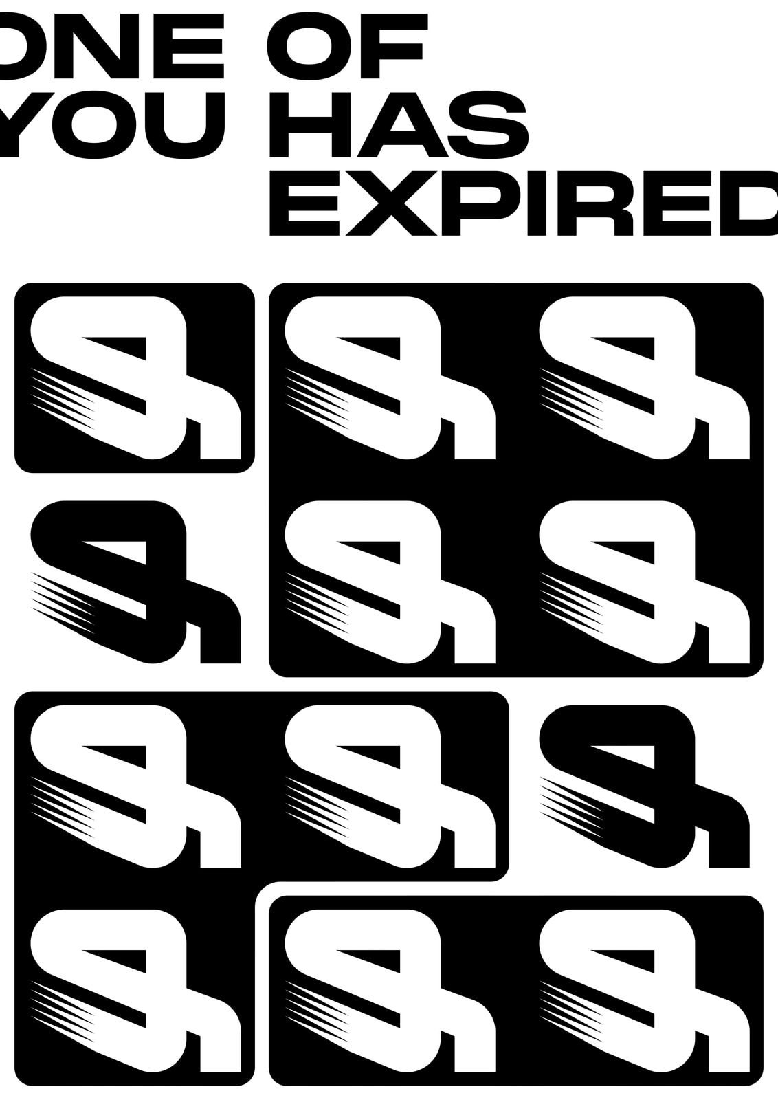 “One Of You Has Expired”, 2023, by Studio Kekfeng - typo/graphic posters