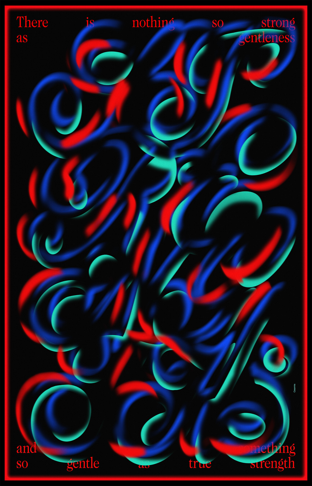 “Strength”, 2025, by Meritxell Casamira - typo/graphic posters