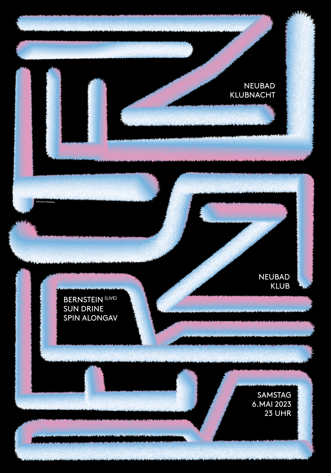 “Neubad Klubnacht – Bernstein”, 2023, by Michael Speranza - typo ...