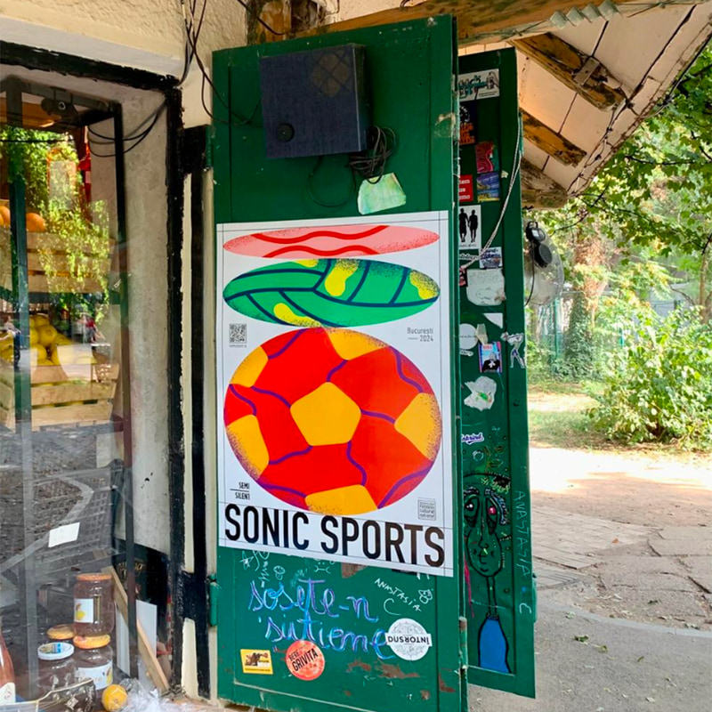 “Sonic Sports”, 2024, by Eleni Dafini Bacula - typo/graphic posters