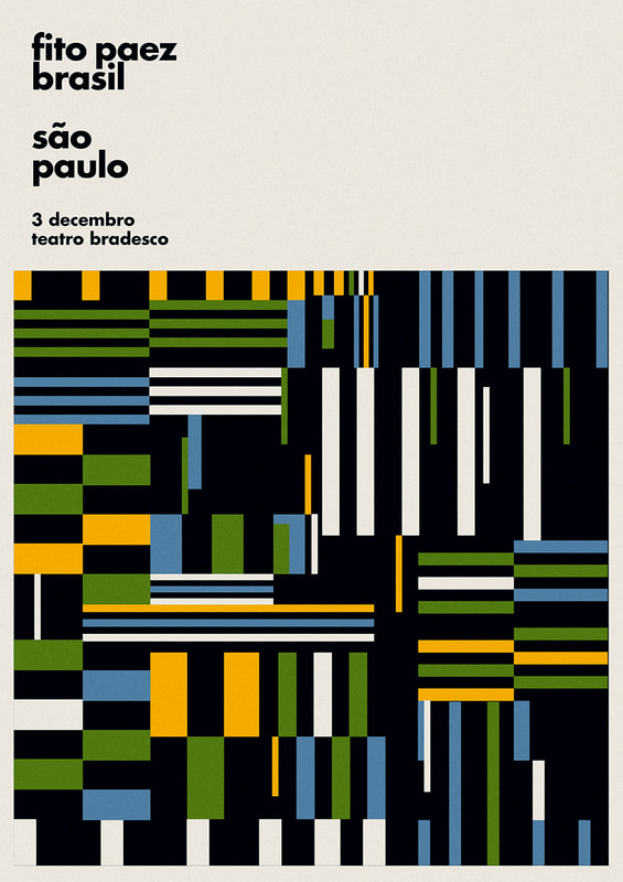 “Fito Paez in Porto Alegre”, 2018, by Max Rompo - typo/graphic posters