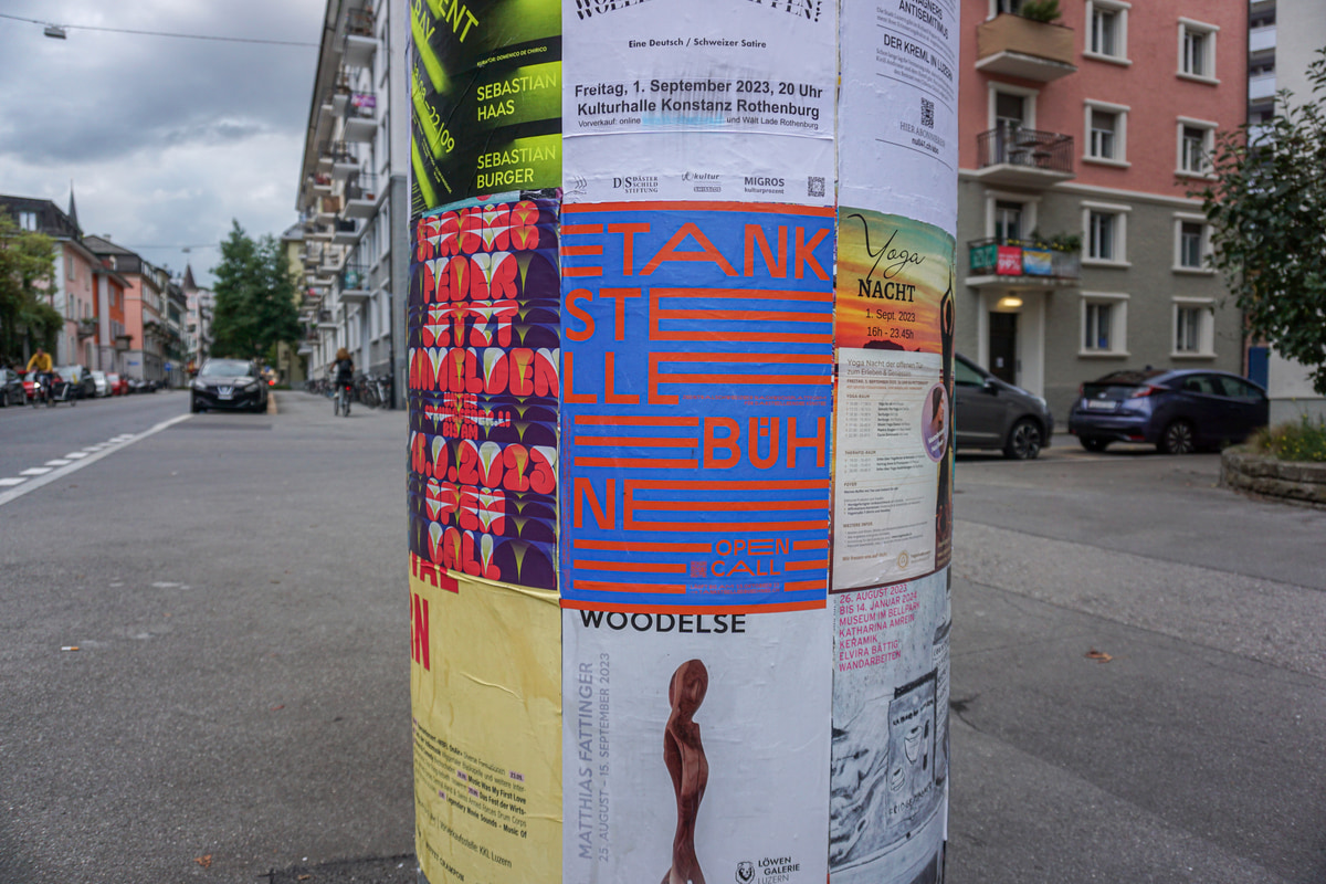 “Tankstelle Bühne Open Call”, 2023, by Nicole Brugger - typo/graphic ...