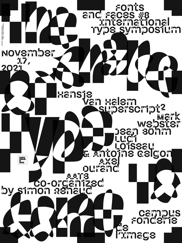 “Fonts & Faces #8”, 2021, by Simon Renaud - typo/graphic posters